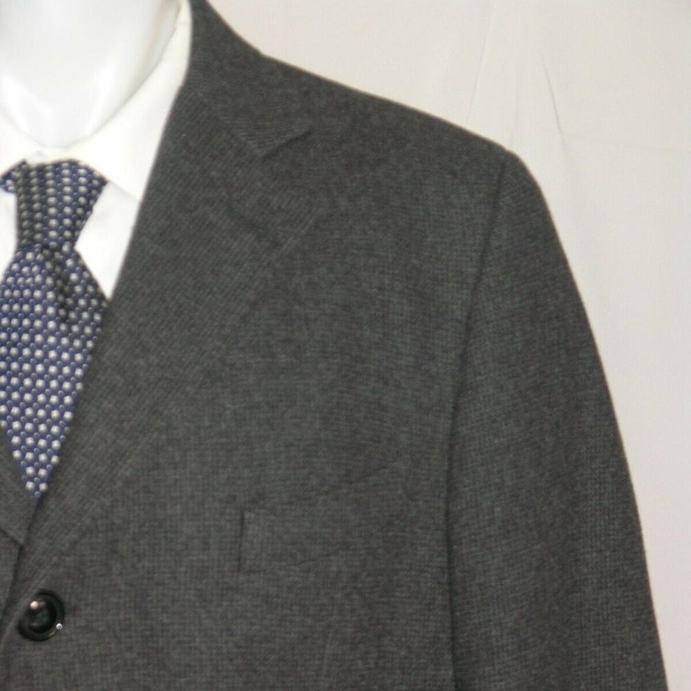 Fay Charcoal Micro Check Three Button Overcoat Xxl - Gem